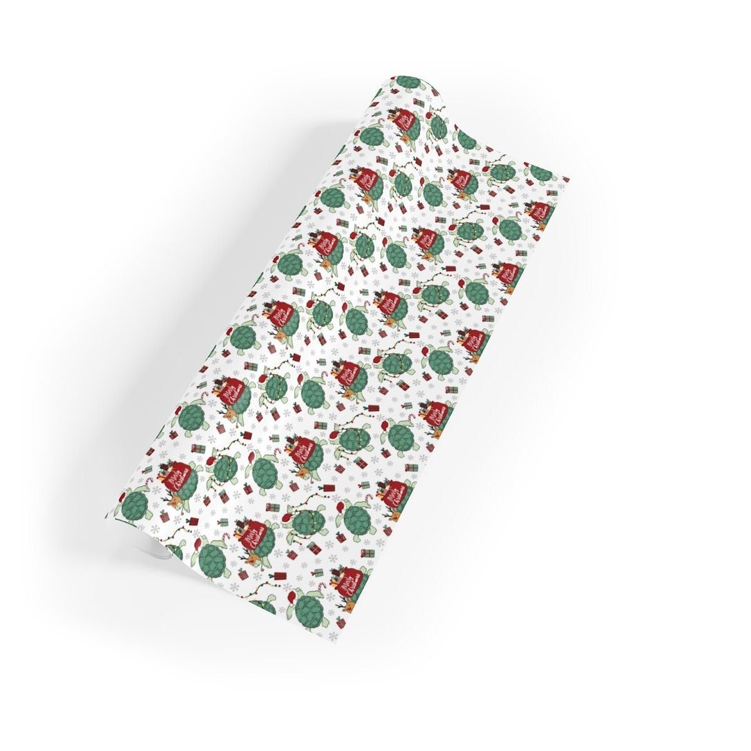 Turtle Christmas Wrapping Paper Beach Christmas Gift Wrap Florida ...