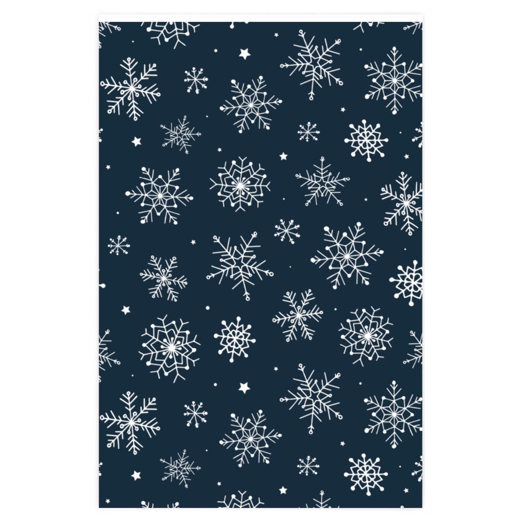 Christmas Wrapping Paper Snowflake Christmas Gift Wrap | Etsy