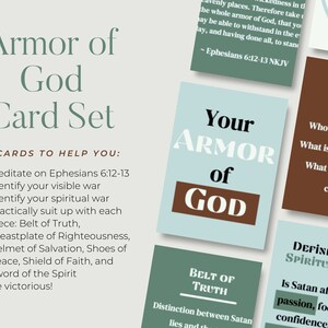 Printable Armor of God Card Set, Inspirational Gift, Digital Print ...