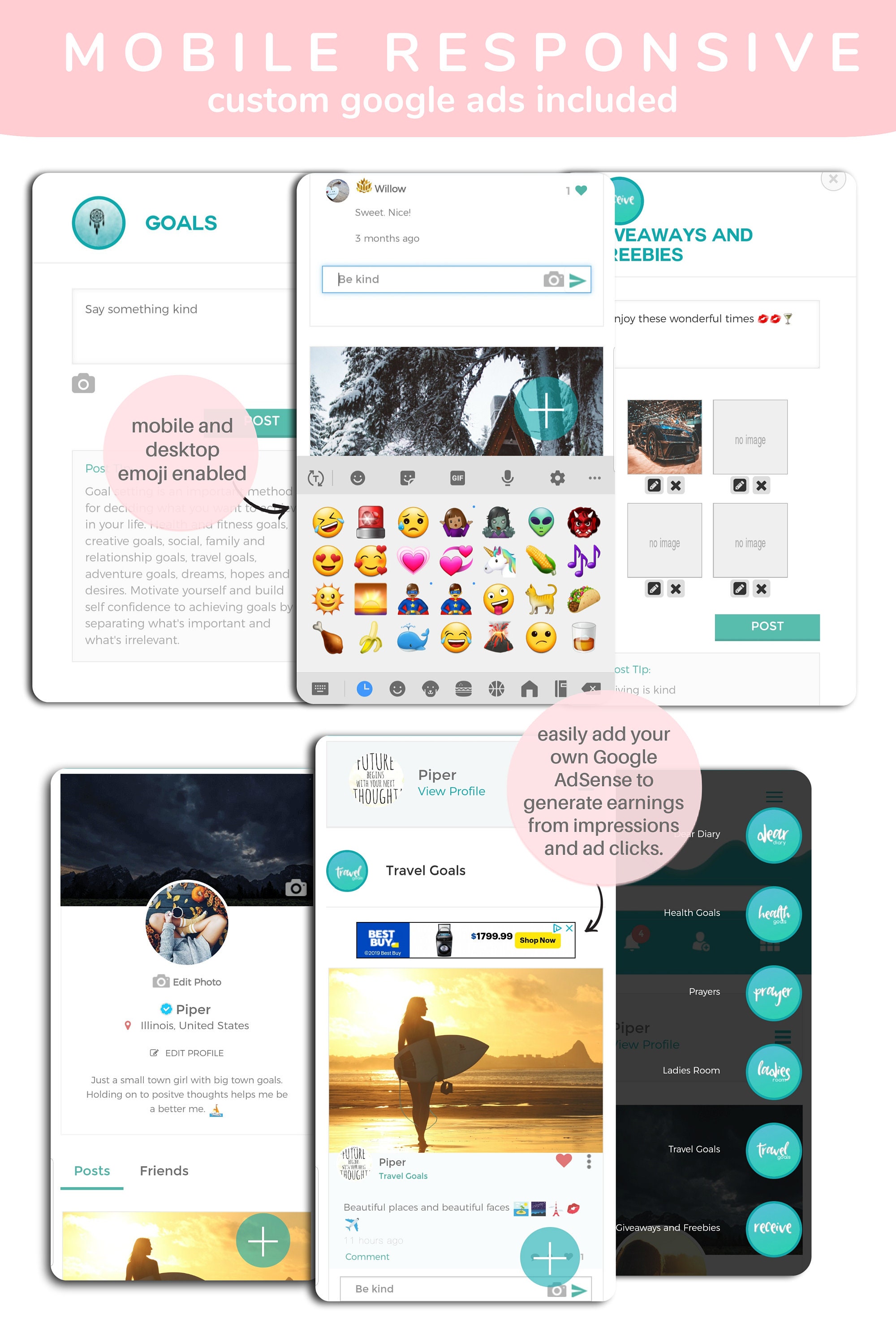 Social Media Network Template tons of Extras. Own Your Own Social ...