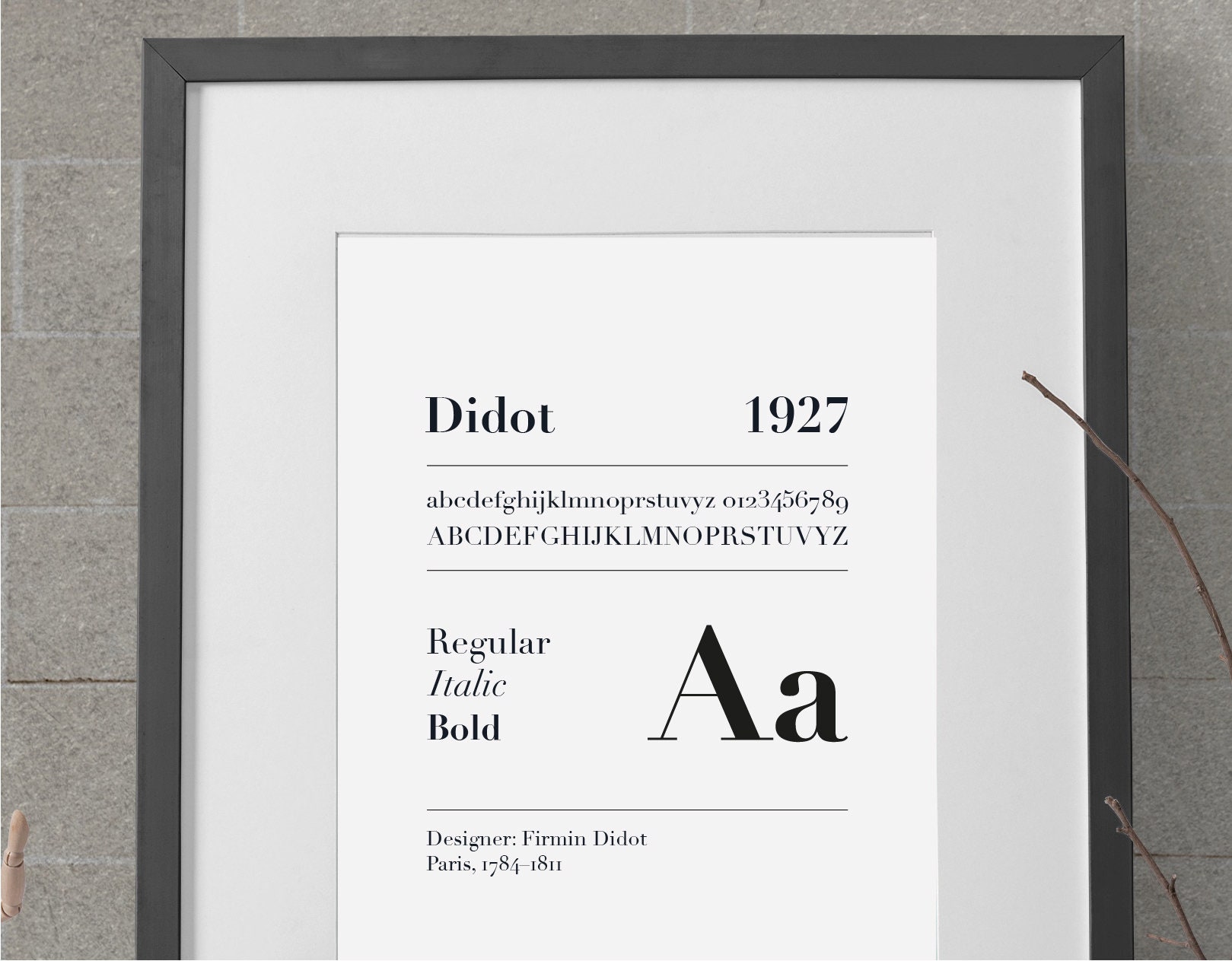 Didot Font Didot Art INSTANT DOWNLOAD Definition Wall Art - Etsy Sweden