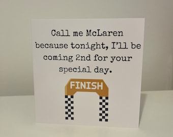 Funny F1 Birthday Card Racing Humour F1 Birthday Ideas for Him Her ...