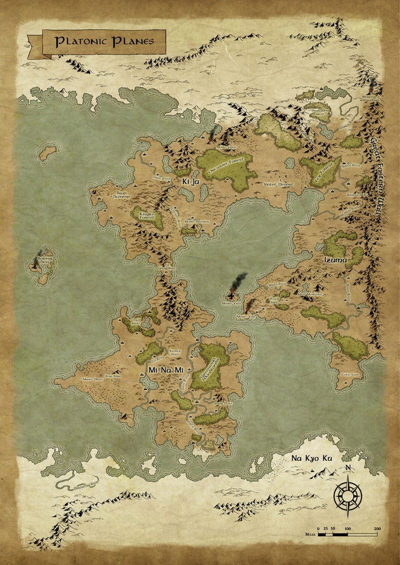 Custom Fantasy Map - Etsy