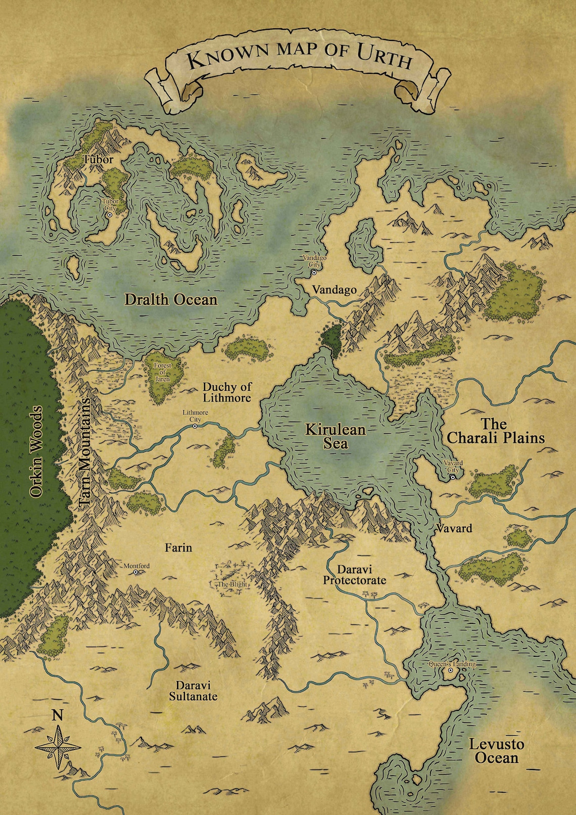 Custom Fantasy Map - Etsy