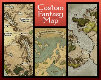 Custom Fantasy Map | Custom Illustrated Maps for Novels, Film, Media | Copyright Included | JPEG ...