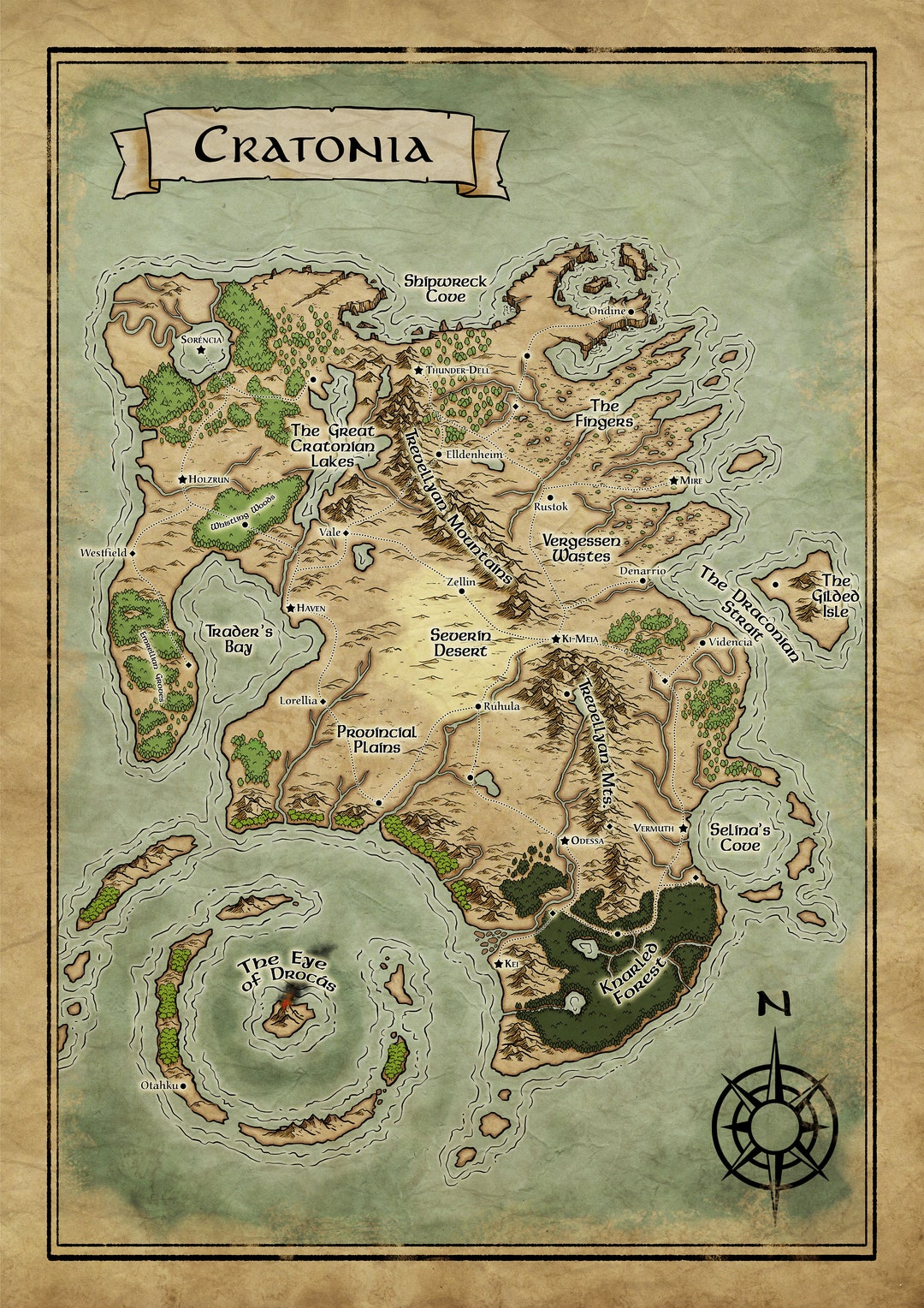 Custom Fantasy Map - Etsy