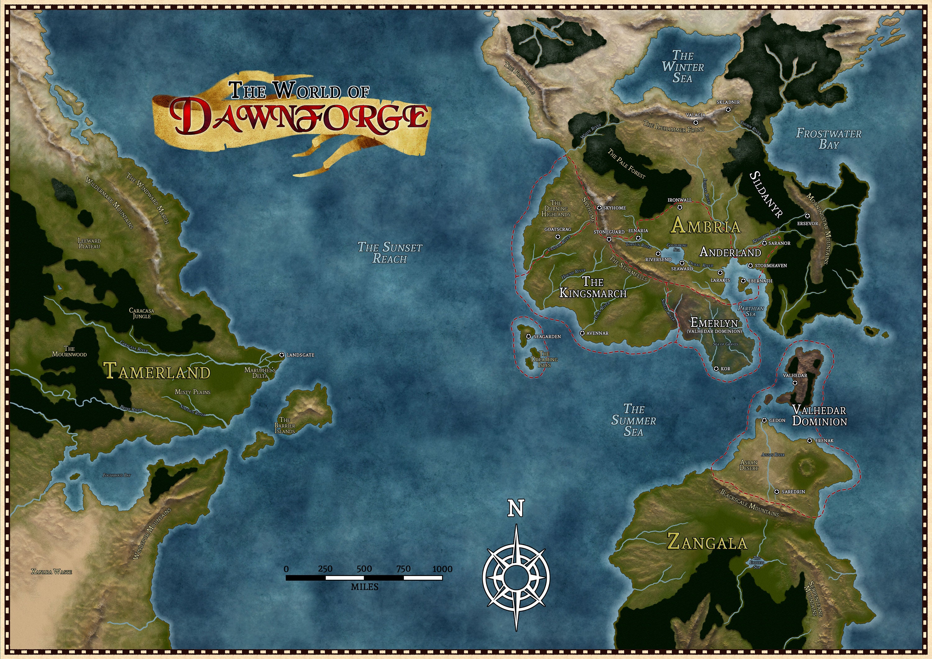 Rendered Custom Fantasy Map - Etsy