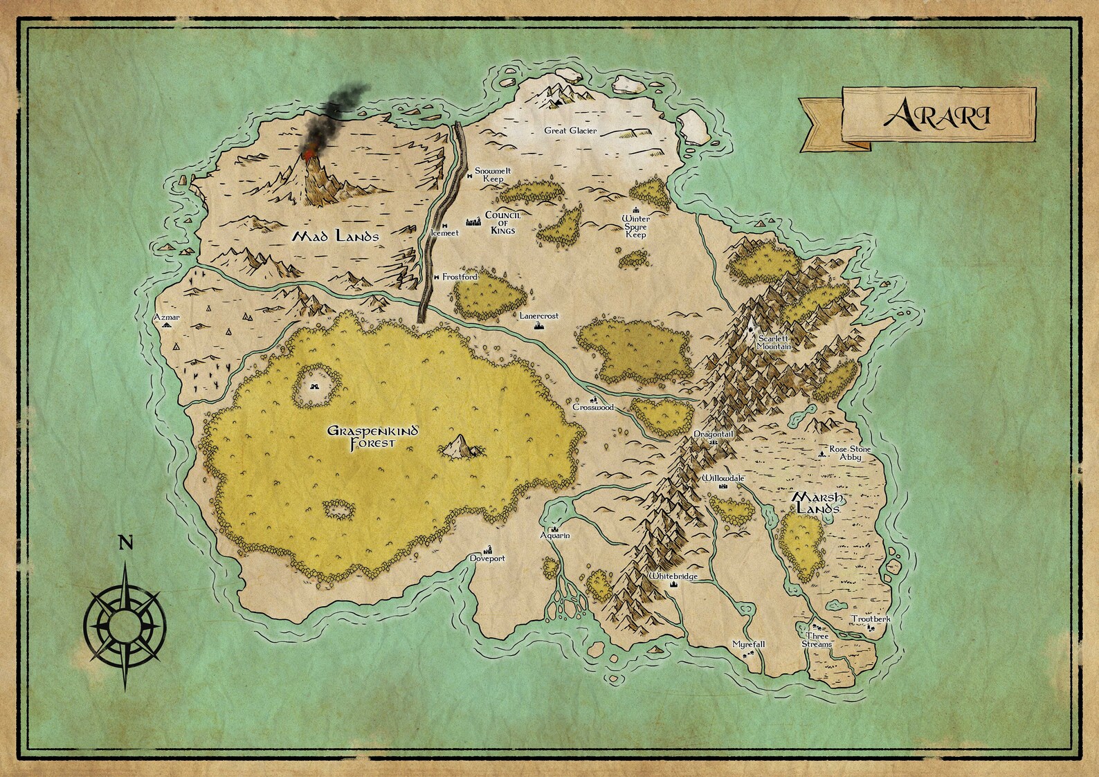 Custom Fantasy Map - Etsy