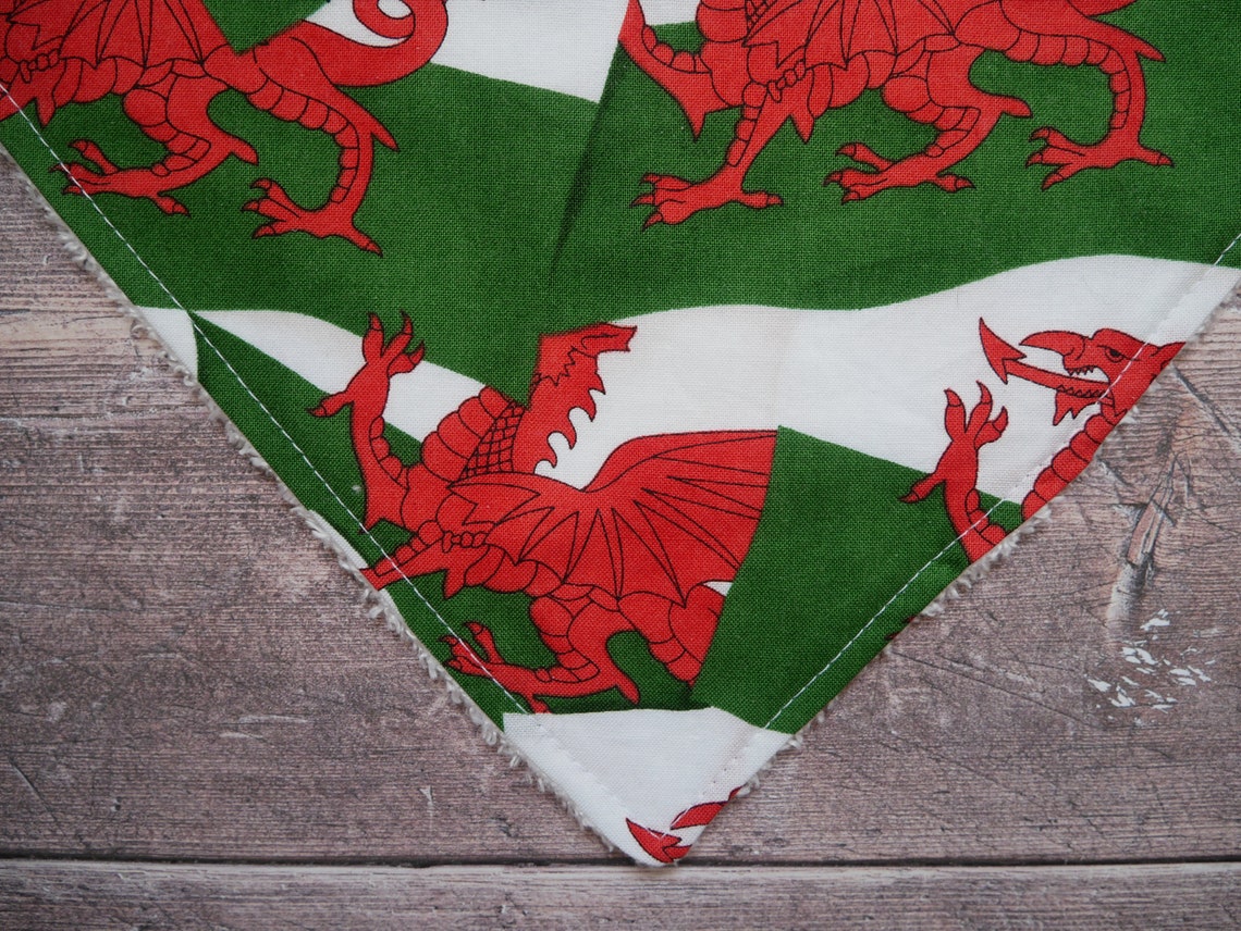 Welsh Dragon Flag Bamboo Bandana Dribble Bib - Etsy