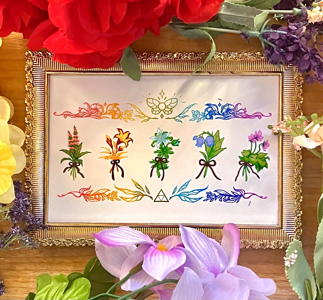 Flowers of Hyrule Print - Etsy