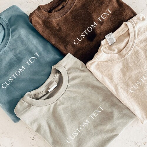 Custom Text T-shirt Short Sleeve Custom T-shirt - Etsy