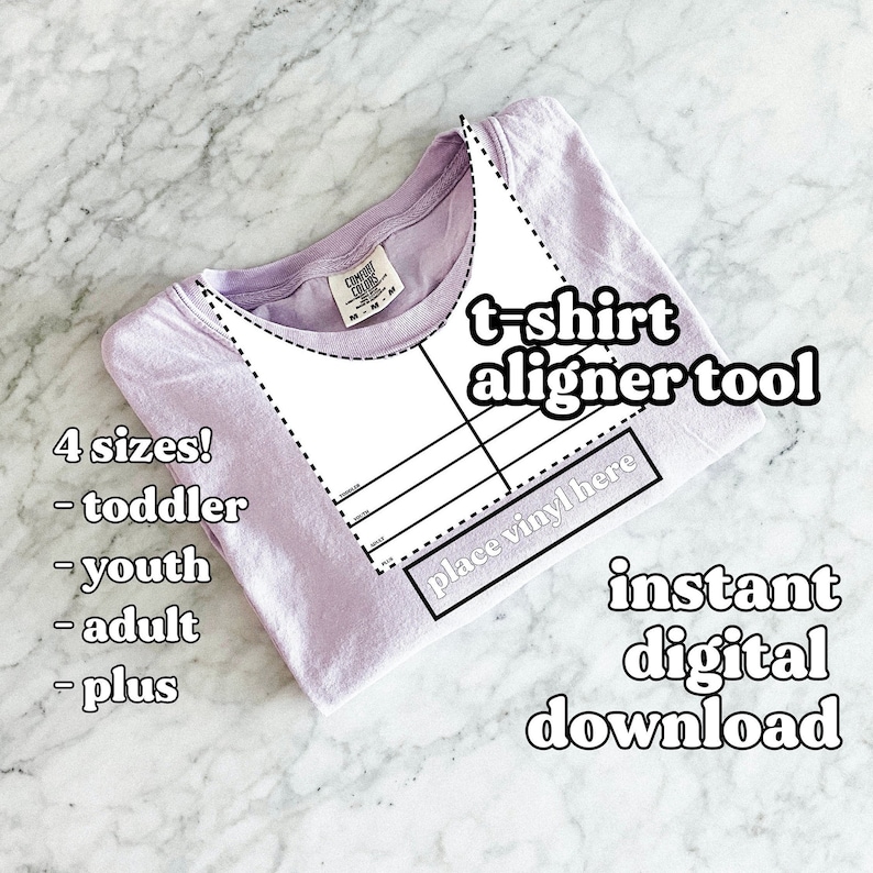 4 in 1 T-shirt Maker Alignment Guide Tool / Printable Digital Download ...