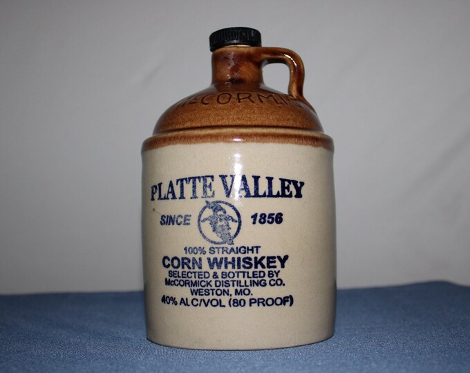 Vintage Ceramic Platte Valley Corn Whiskey Brown Crock Jug Mccormick ...