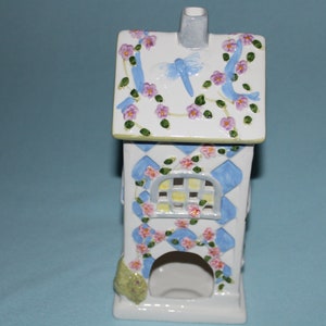 Collectible Ceramic Dragonfly Cottage Candle Holder Votive or Tealight ...