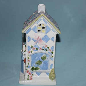 Collectible Ceramic Dragonfly Cottage Candle Holder Votive or Tealight ...