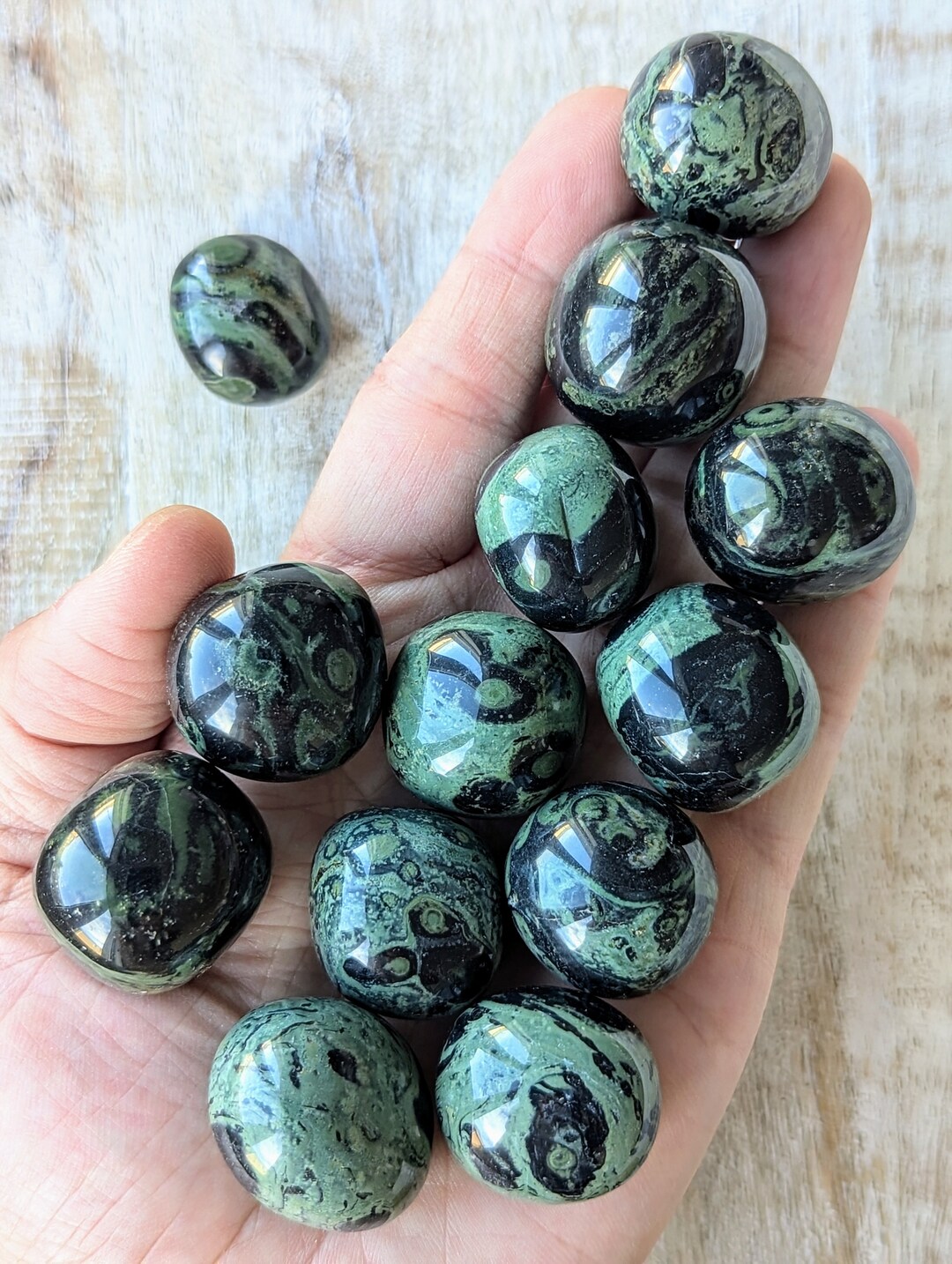 Kambaba Jasper Tumbled Stone, Polished Kambaba Crocodile Jasper - Etsy