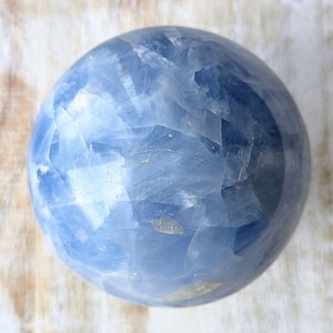Blue Celestite Crystal Sphere, Housewarming Gift, Crystal Decor - Etsy
