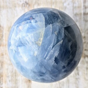 Blue Celestite Crystal Sphere, Housewarming Gift, Crystal Decor - Etsy
