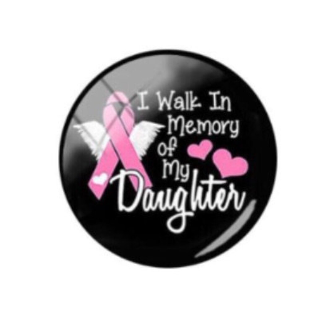 20mm I Walk in Memory of My Daughter Round Flat Back Cabochon DIY ...