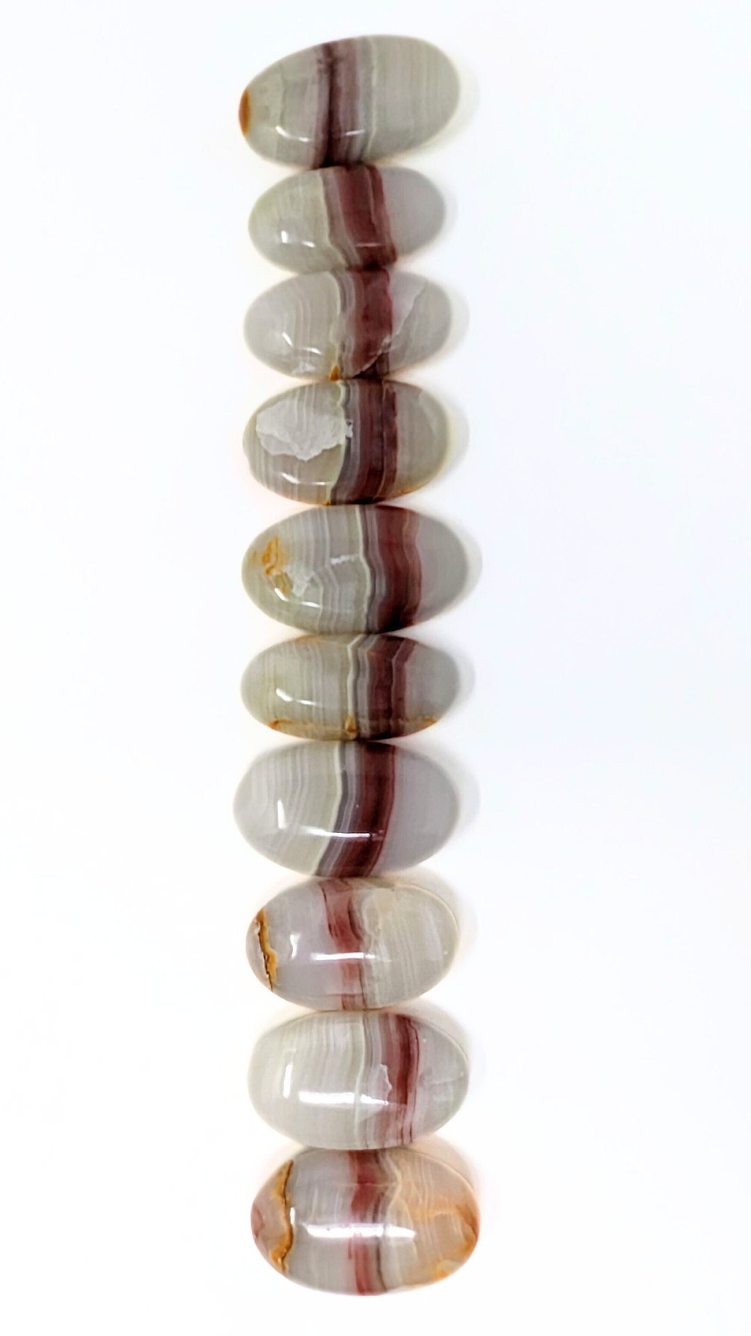 Pink Banded Onyx Palm Stones - Etsy