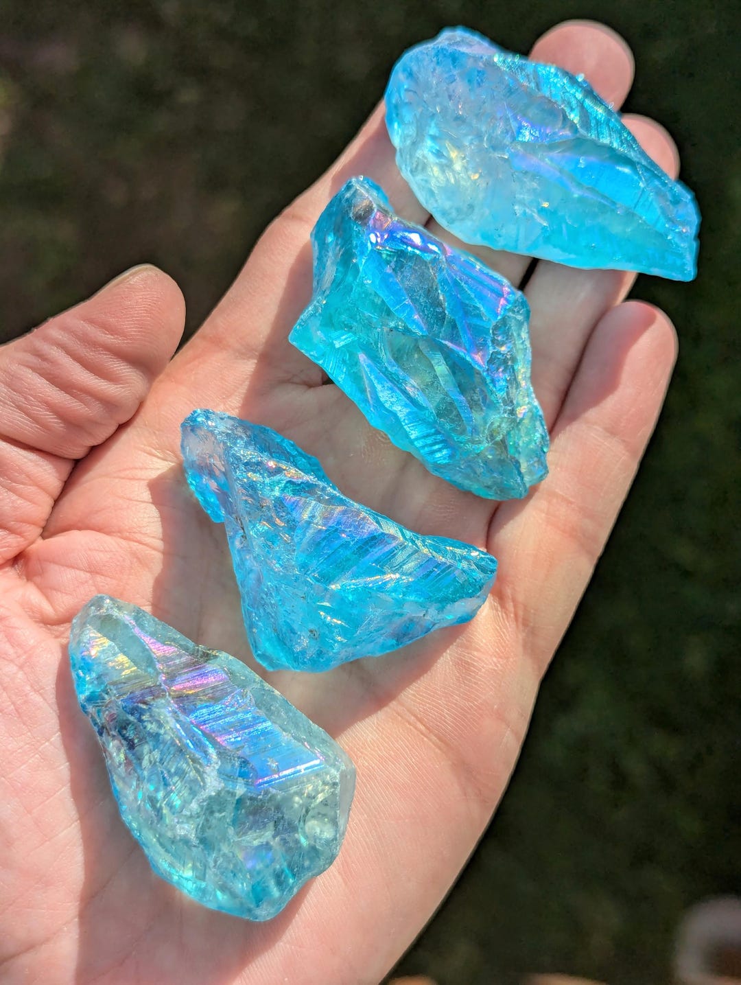 Raw Aqua Aura Quartz Crystal, Raw Blue Quartz, Healing Crystals - Etsy