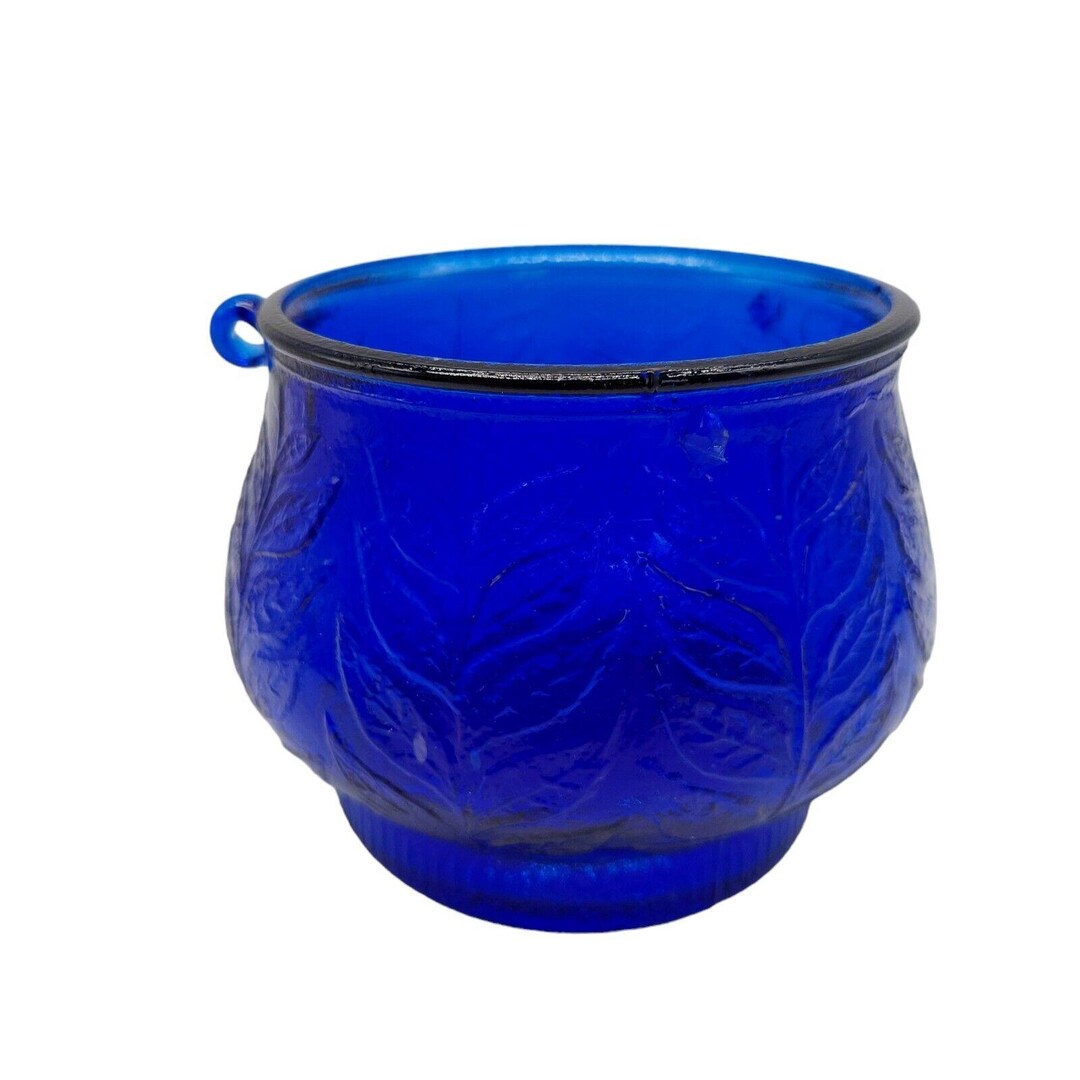Cobalt Blue Glass Gypsy Jar Bowl Candy Dish Holder - Etsy