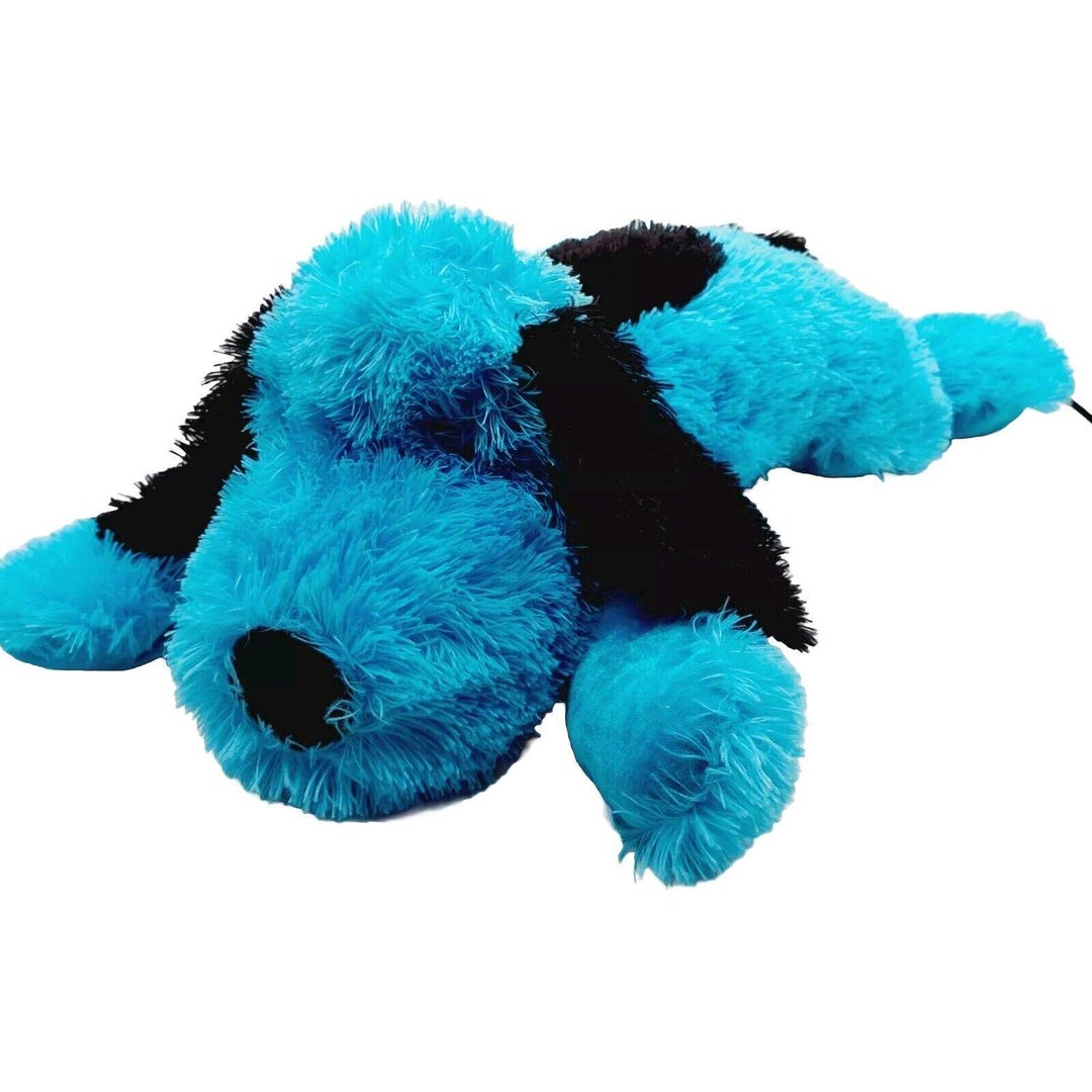 Goffa Plush Blue Black Dog Plush Fluffy 22 Floppy Puppy Stuffed Animal - Etsy