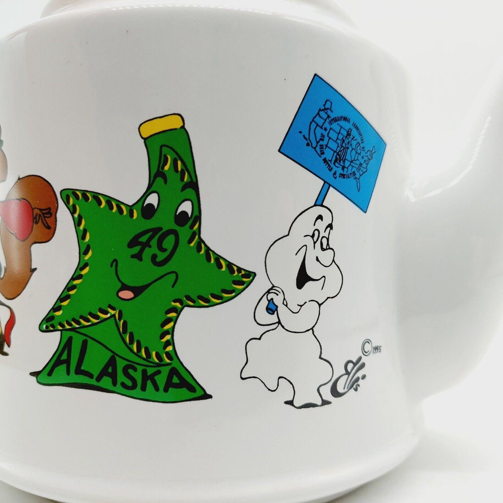 Jim Beam, R. Ellis, Animated Characters 1995 Teapot by Wade, 1 of 1700 ...