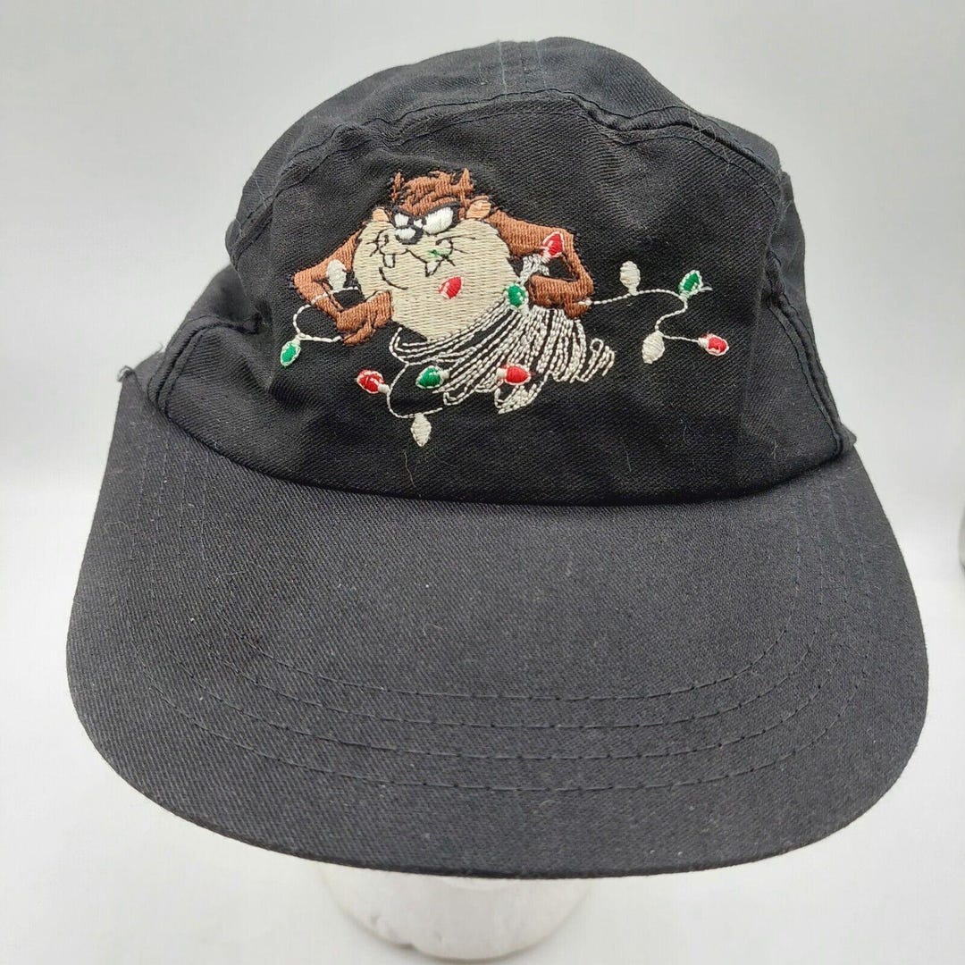 Vintage Looney Toons Tasmanian Devil Hat Cap Taz the Season Black ...