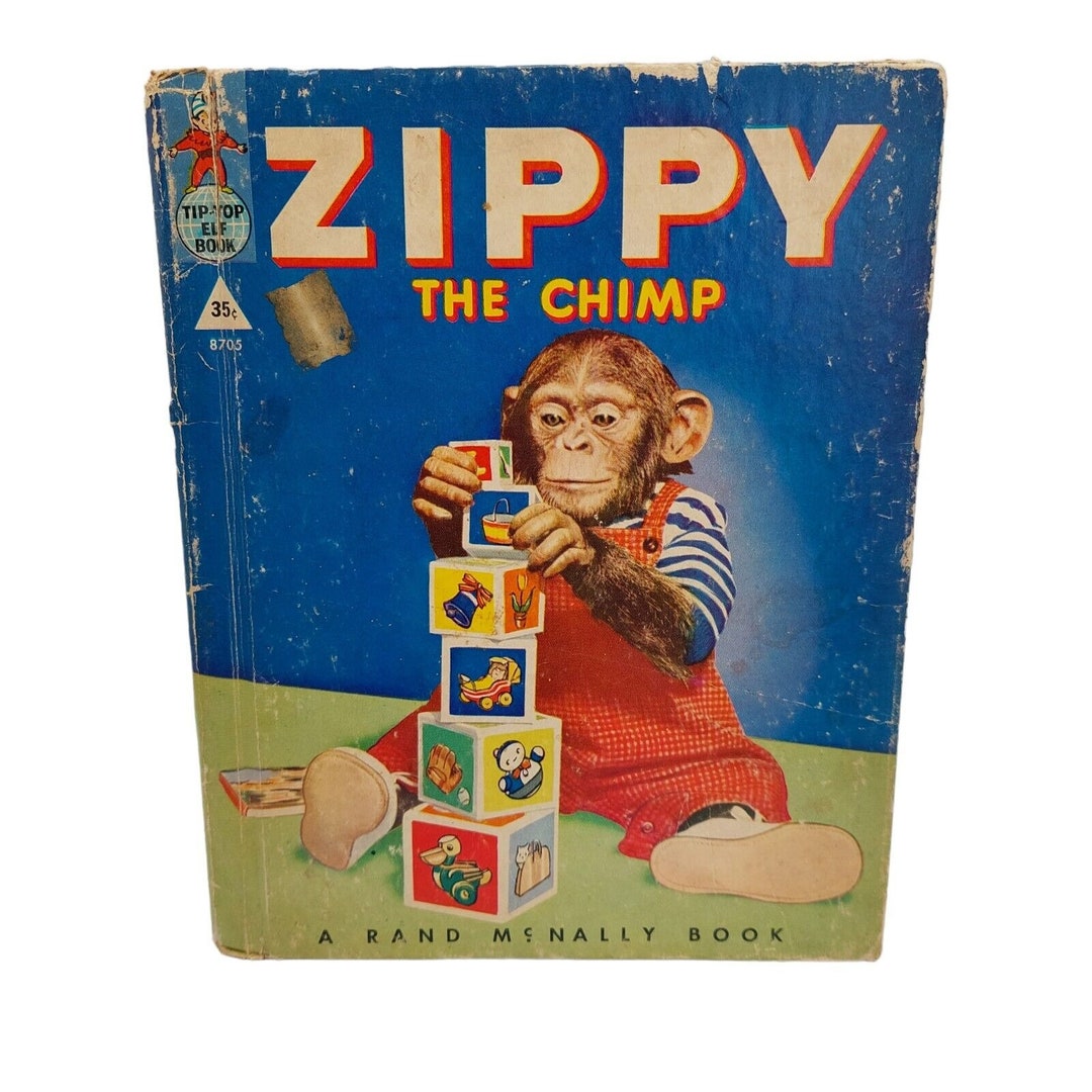Zippy the Chimp Elf Book Hardcover Read Junk Journal 1953 - Etsy