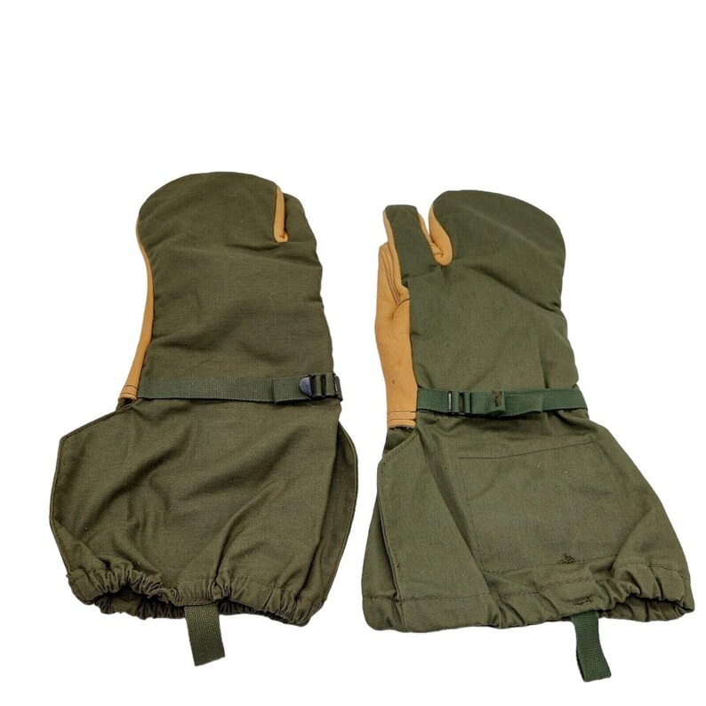 US Army Trigger Finger Mitten Shells Only Green and Yellow Size Large ...