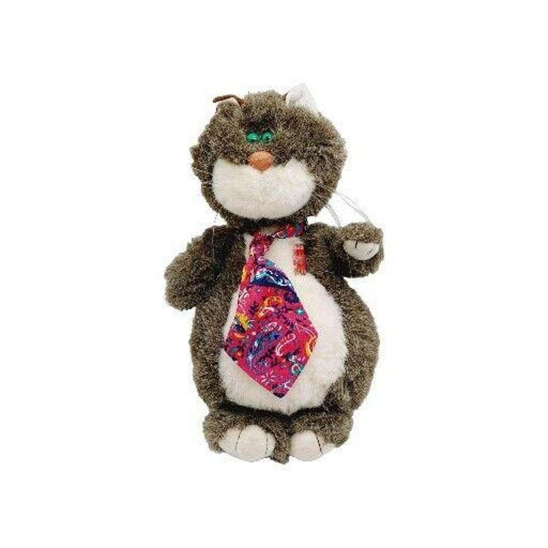 Hallmark Purrsonality Cat Lester the Whiz 12" Plush Animal Nerd Tie ...