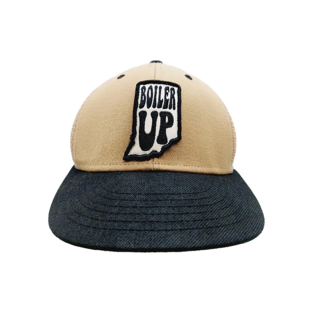 Purdue Boilermakers Tan Black Adjustable Baseball Cap “BOILER UP” - Etsy