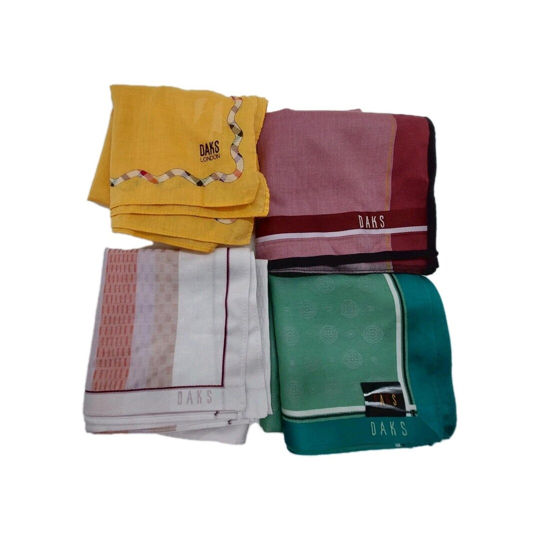 Daks Handkerchief Pocket Square Set of 4 Multi-colored - Etsy
