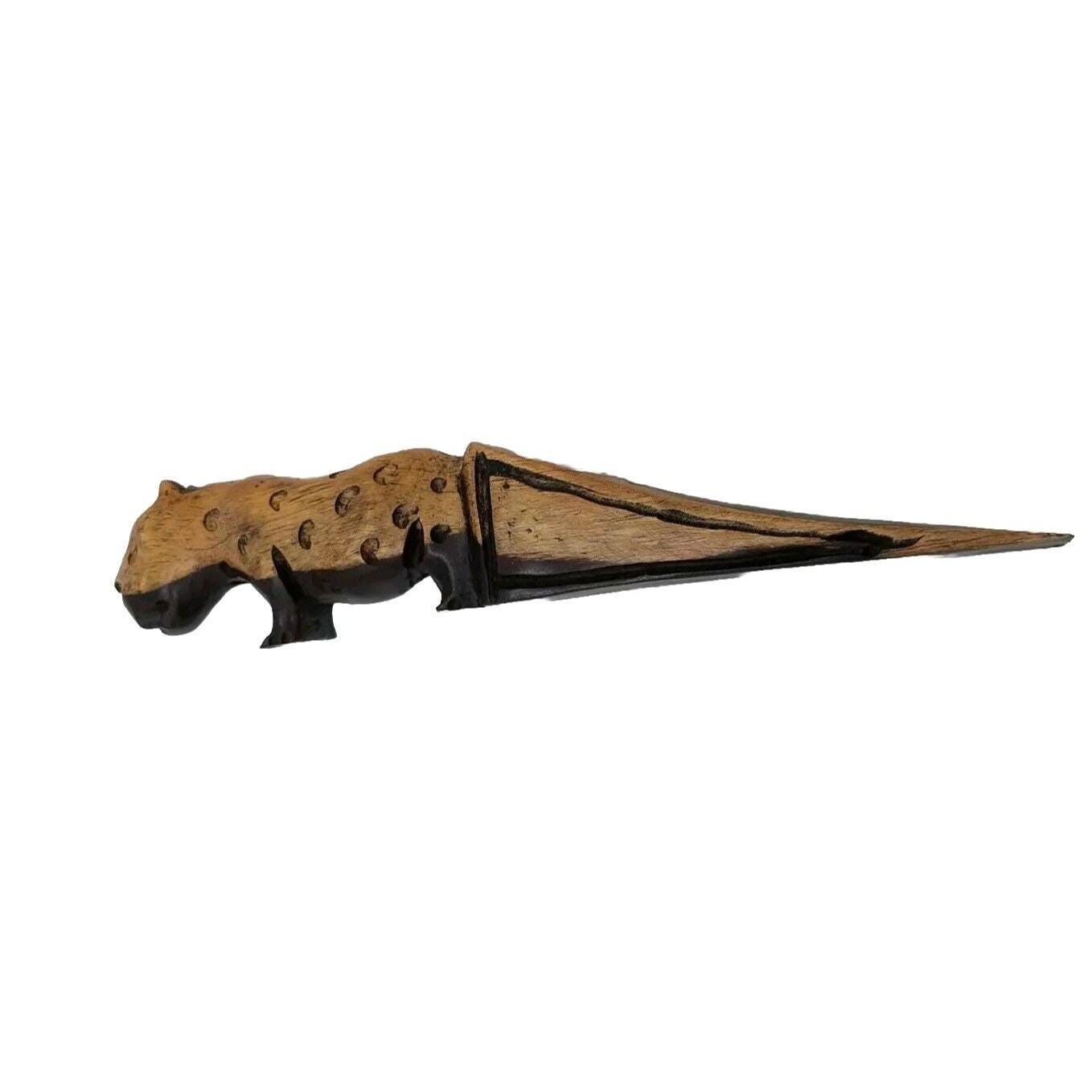 Hand Carved Cheetah Wooden Door Stop Africa Tan Brown 7" - Etsy