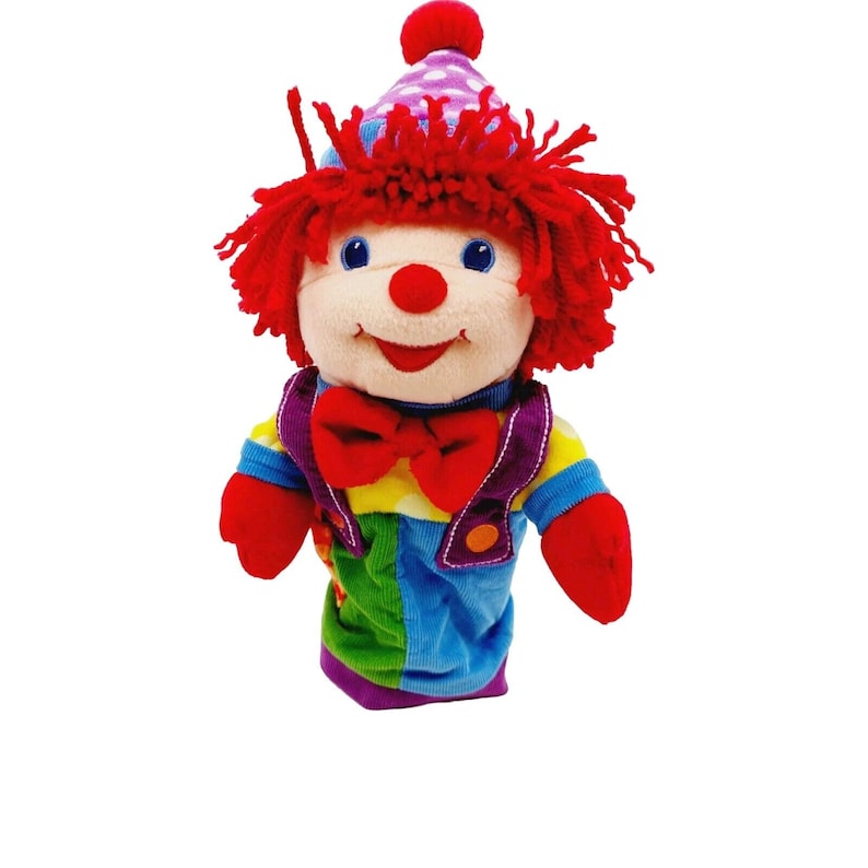 Gymboree Gumbo Clown Plush Hand Puppet 2004 Colorful Corduroy 13 ...