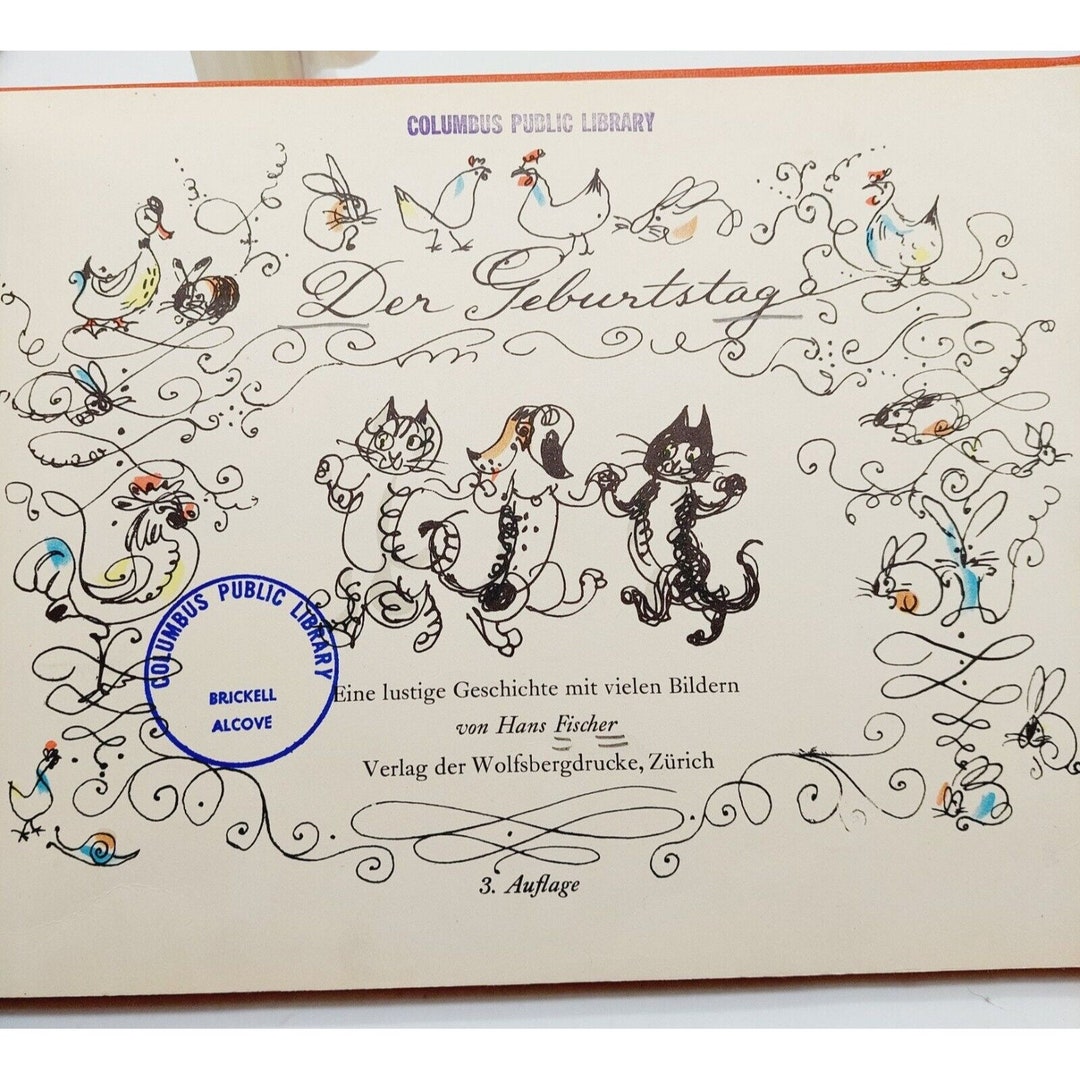 Der Geburtstag Hans Fischer Ex Library Hardcover READ - Etsy