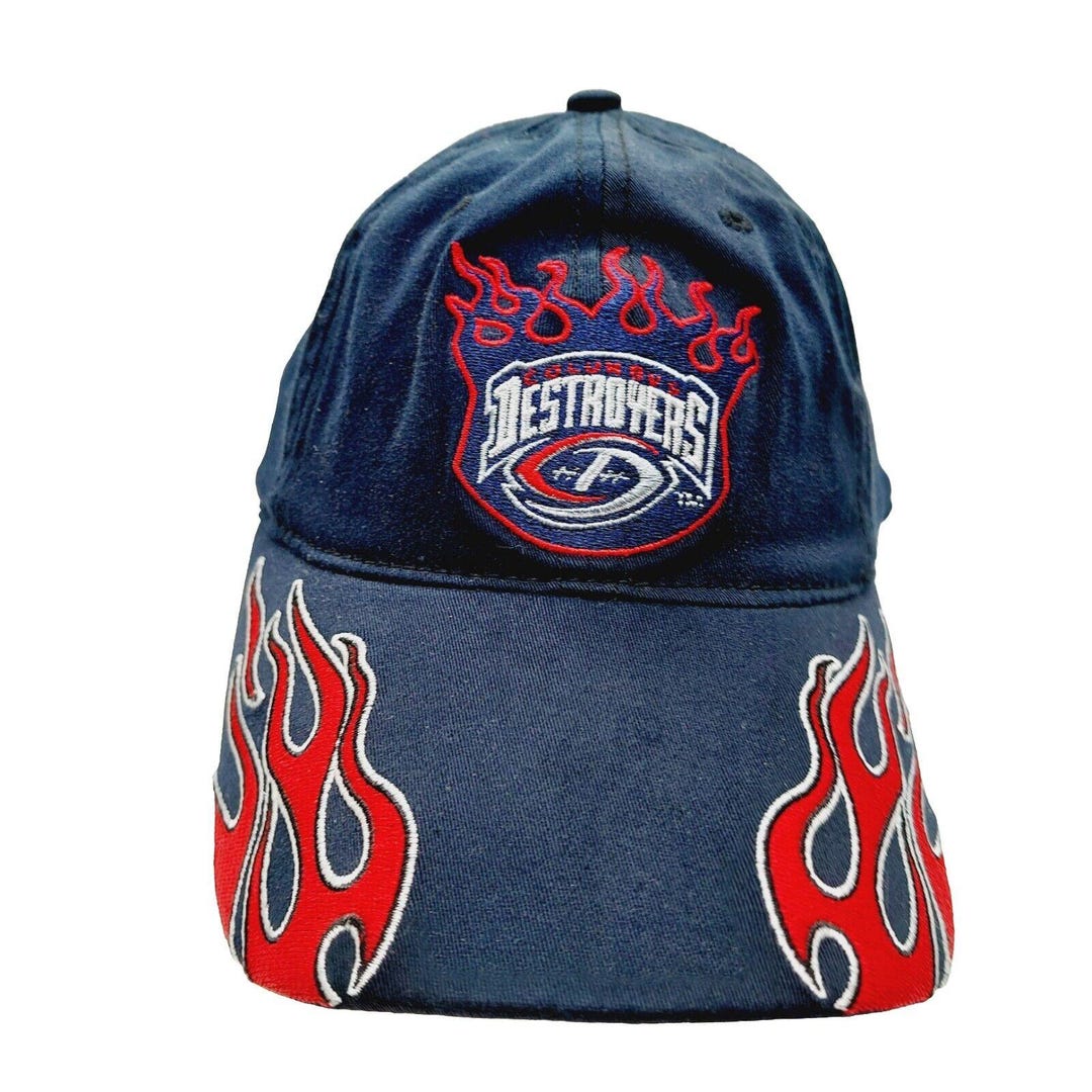 Columbus Destroyers Arena Football AFL Hat Fitted Ohio Flames Blue Red ...