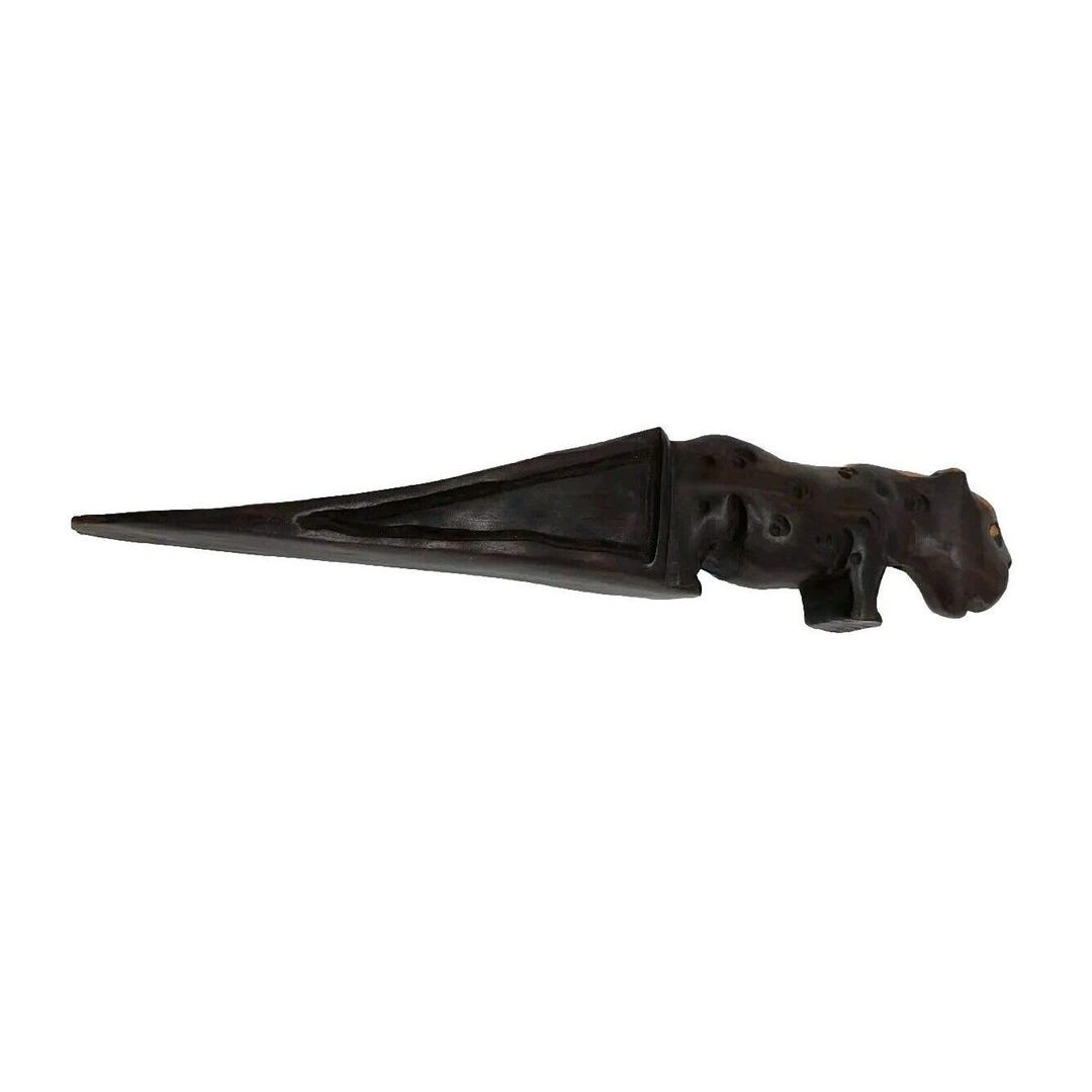 Hand Carved Cheetah Wooden Door Stop Africa Tan Brown 7" - Etsy
