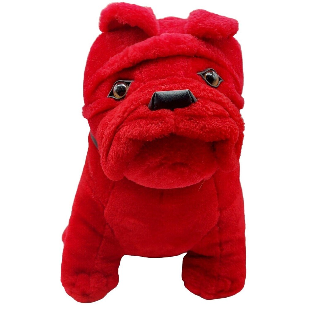 Goffa Red English Bulldog Mastiff With Collar Stuffed Animal Plush 14" - Etsy