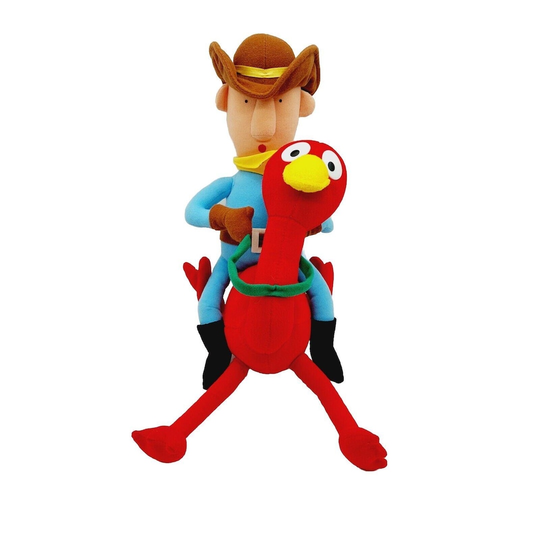 Cowboy Riding Ostrich Rudolph Island of the Misfit Toys Plush 1998 17 ...