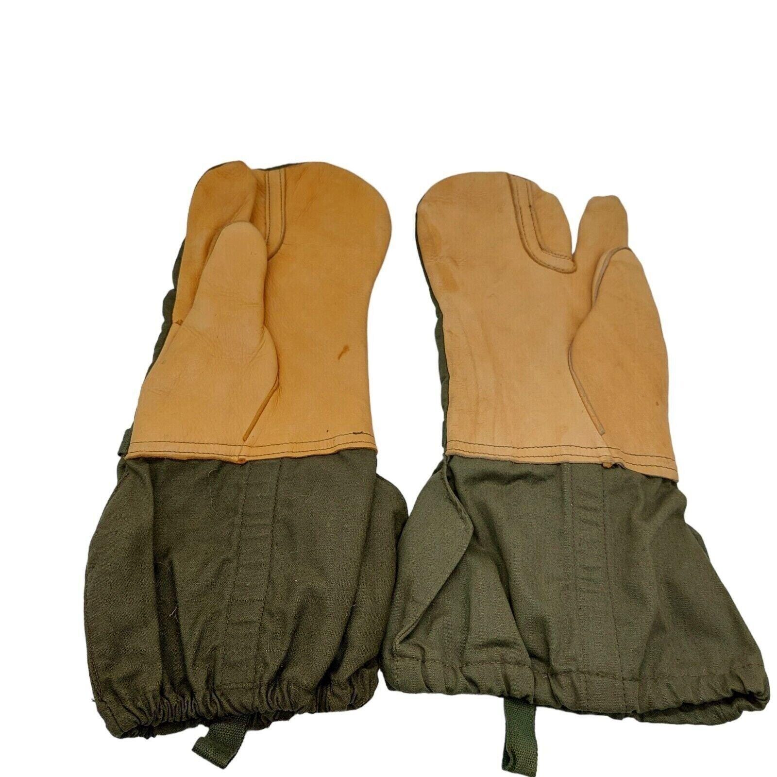 US Army Trigger Finger Mitten Shells Only Green and Yellow Size Large ...
