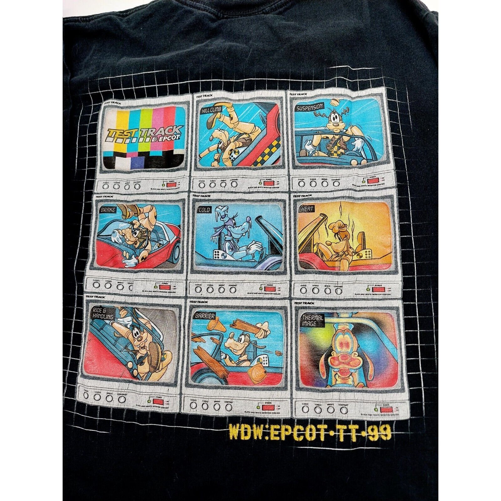 Vintage Disney World Kids Epcot Center Test Track Goofy 1999 Size ...