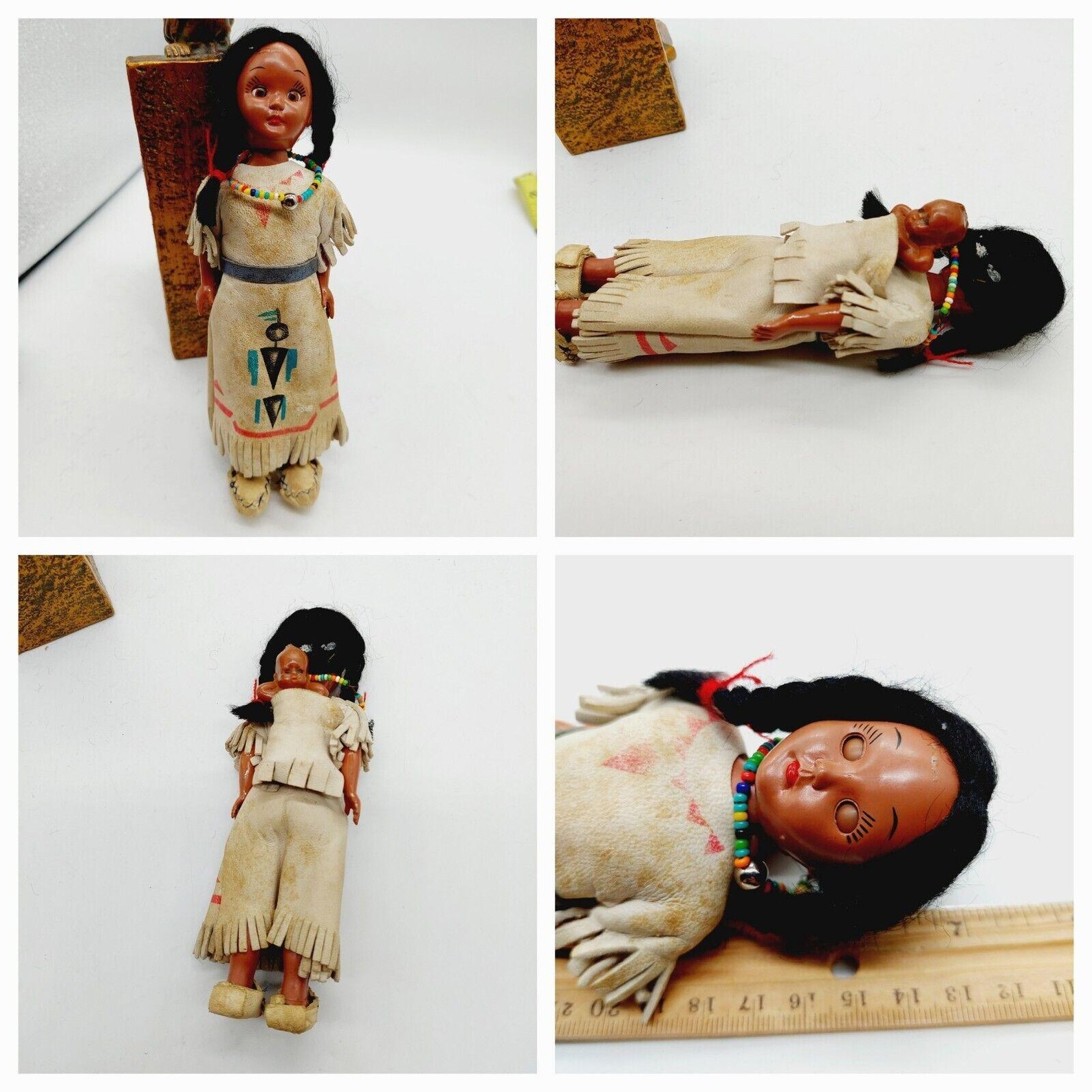 Native American Indian Doll Set Boy Girl & Baby Set READ Vintage - Etsy