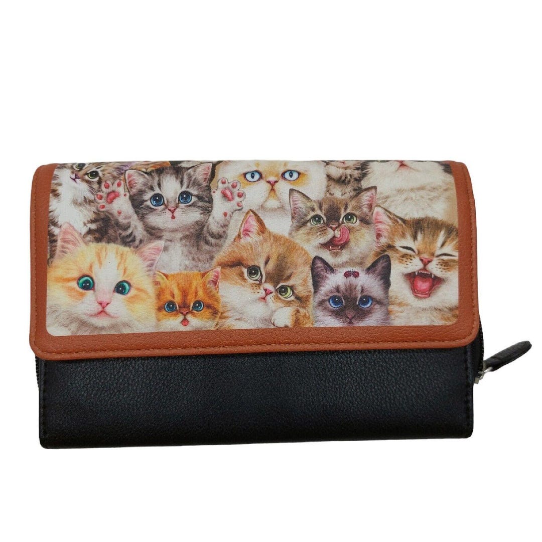 Kayomi Harai's Cat Art Wallet Black Multi-colored the Bradford Exchange ...