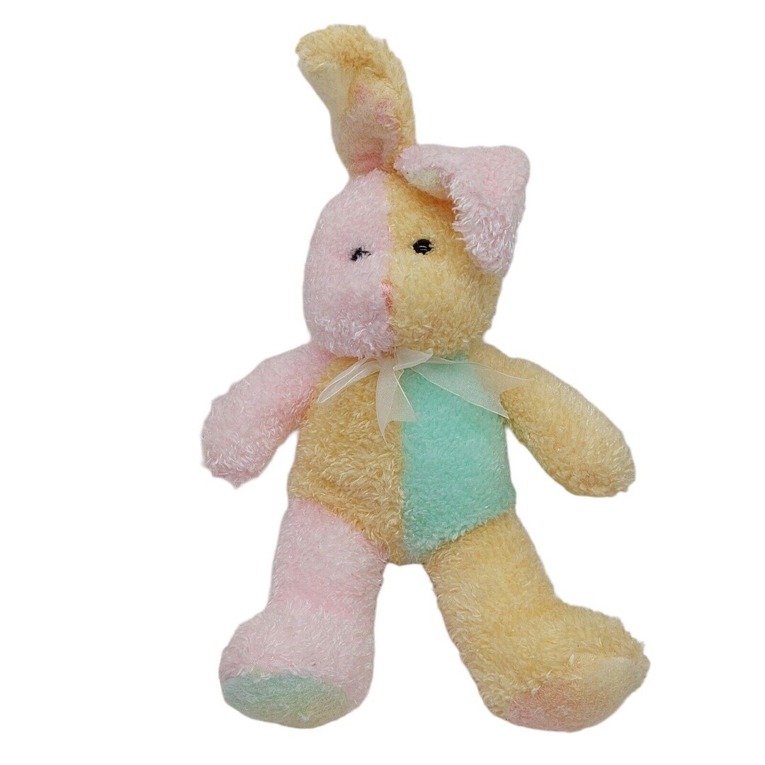 Goffa Easter Bunny Rabbit Plush stuffed Animal Pastel Colors Pink ...