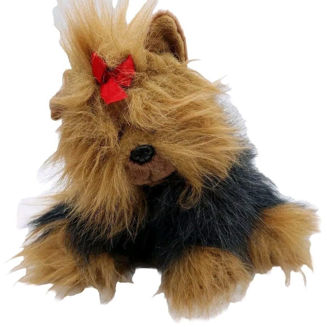 Ty Classic Yappy Dog Plush Brown Black Yorkie Terrier 11" Stuffed ...