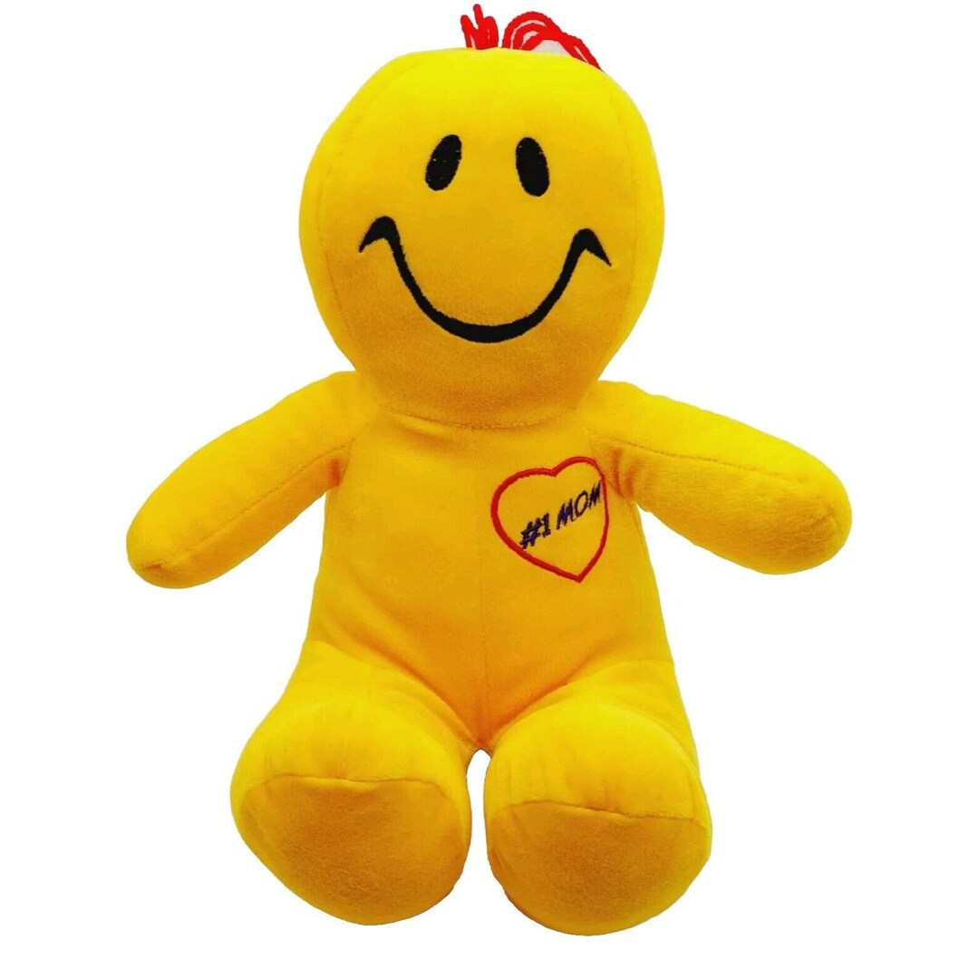 Sugar Loaf Smile Face Man Toy 1 Mom Heart Yellow Plush Stuffed 11 ...
