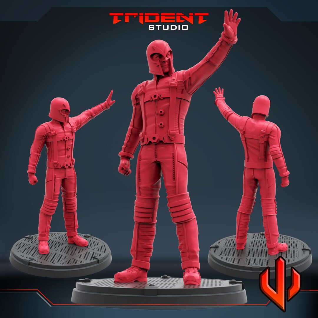 Magneto Fanart on 50mm Base by Trident Studio MARVEL CRISIS - Etsy