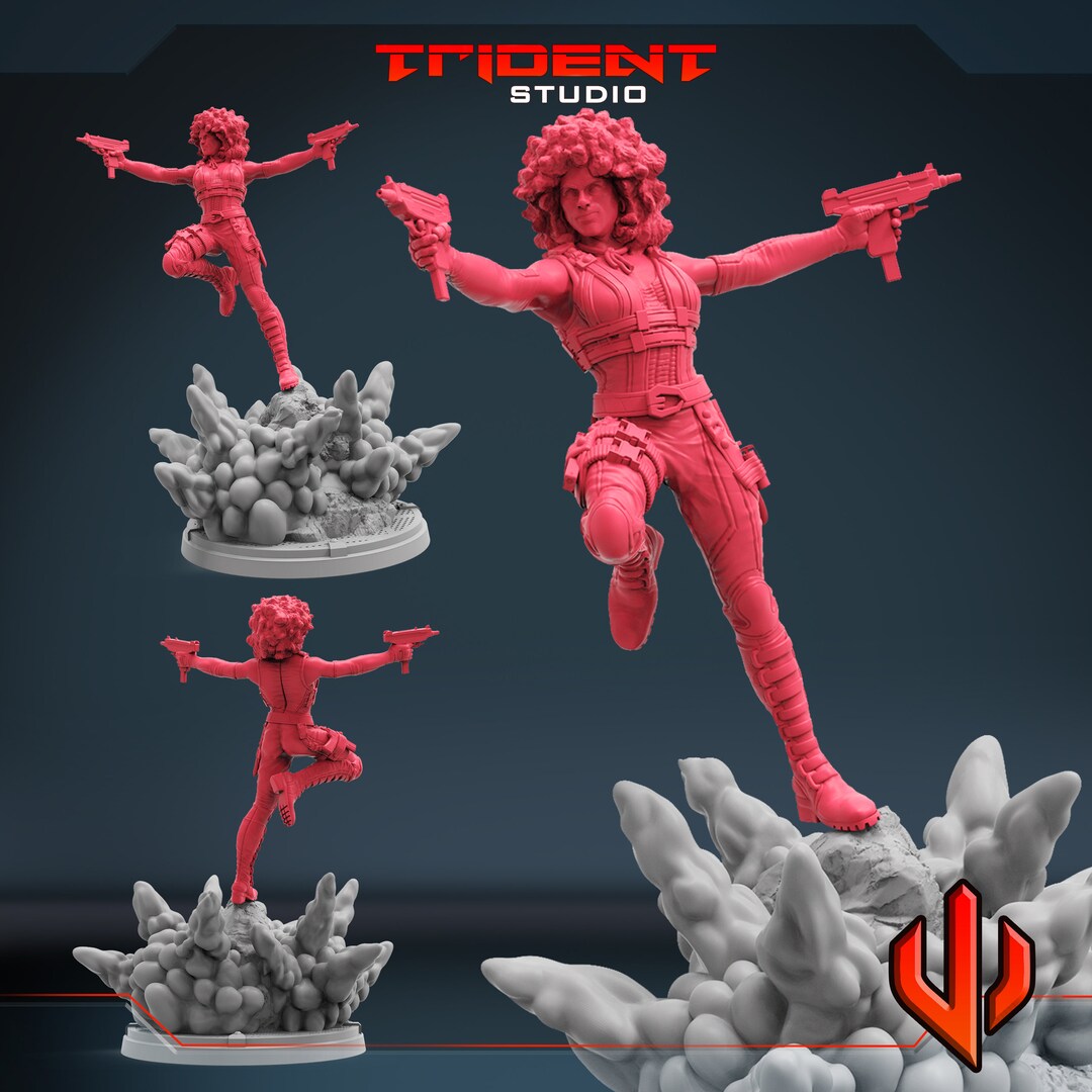 Domino Fan Art on 35mm Base by Trident Studio MARVEL CRISIS PROTOCOL - Etsy